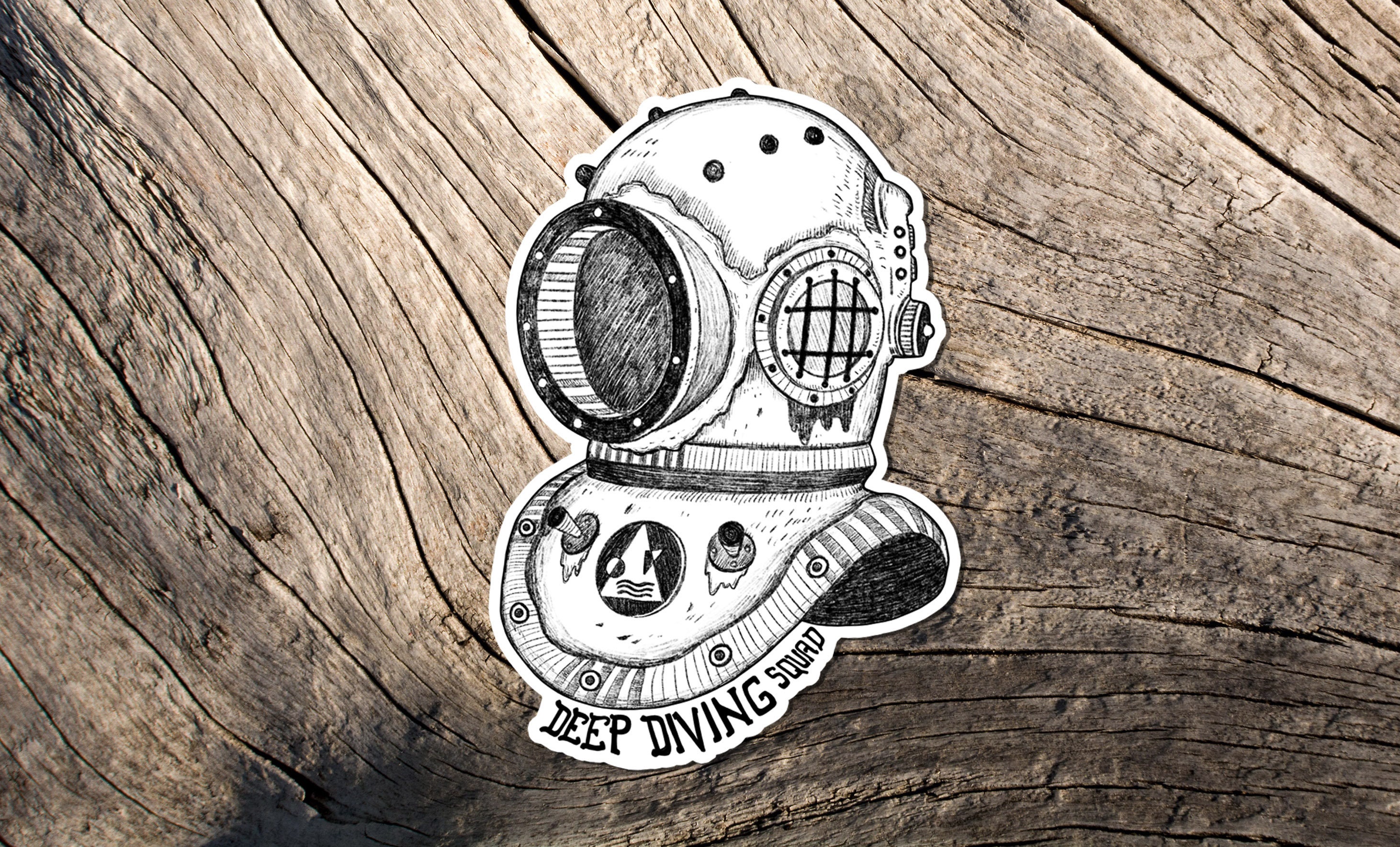 Scuba Diver Sticker Vinyl Stickers Sea Nautical Retro - Etsy