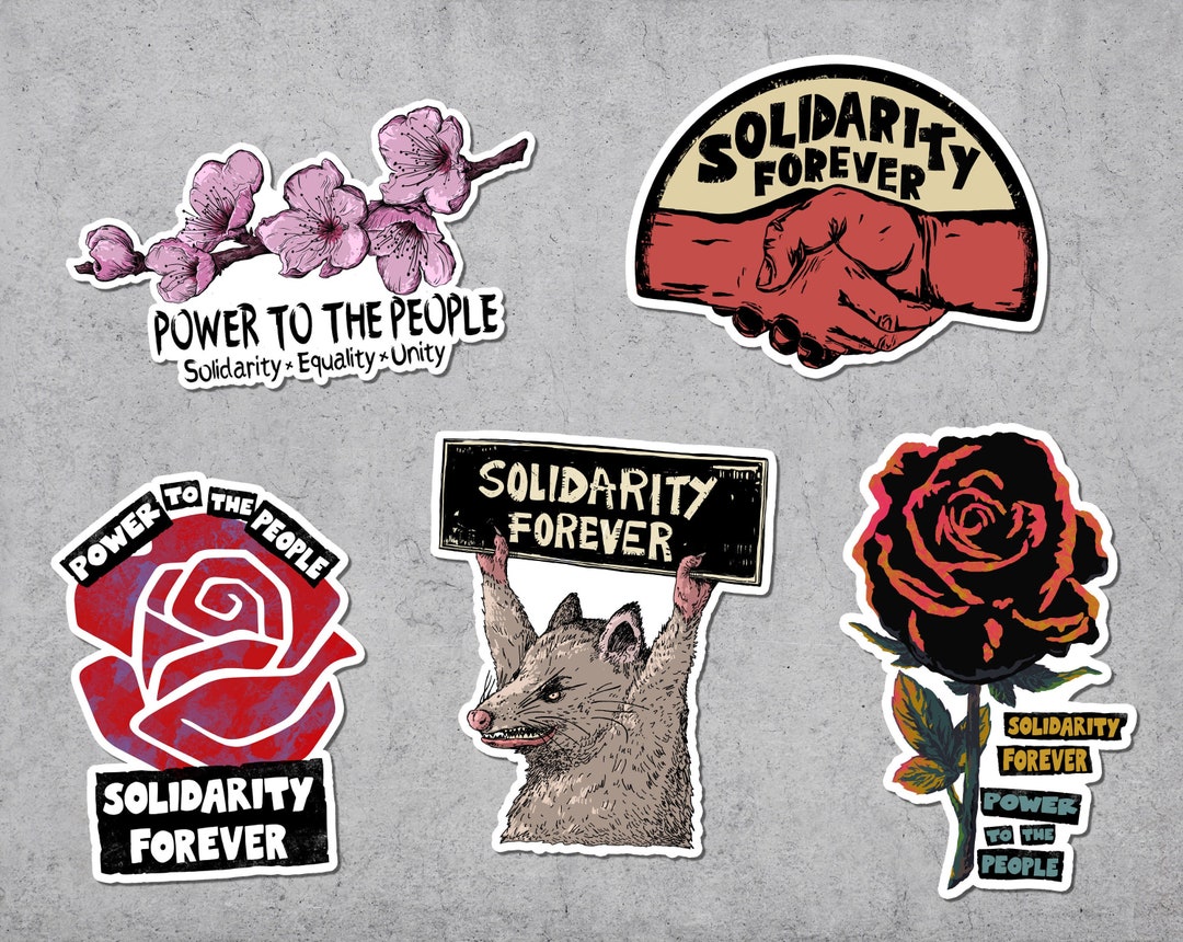 Solidarity Sticker Pack, Coupon, Bundle, Solidarity Sticker, Leftist ...