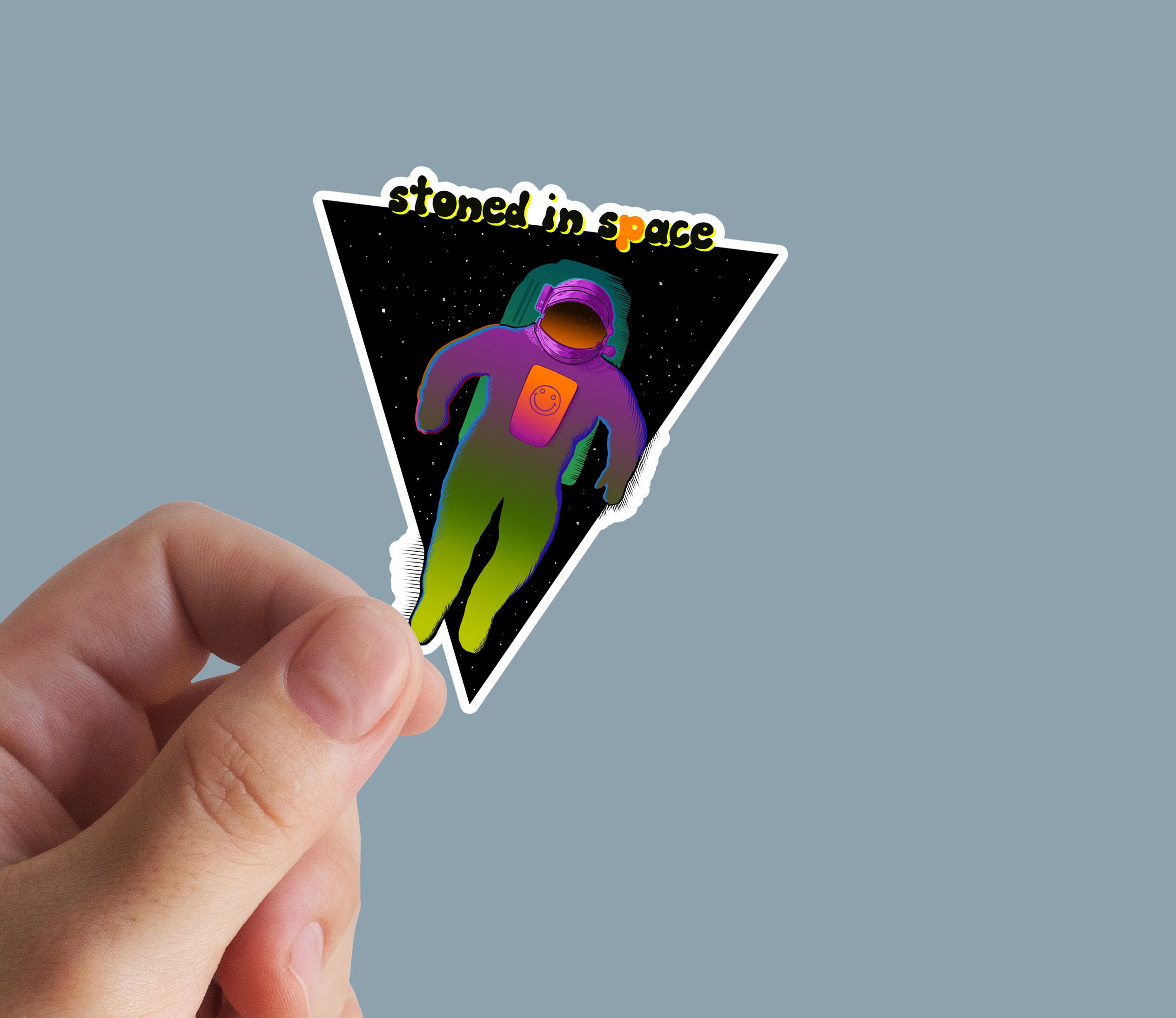 Stoned in Space Cannabis Weed Sticker Best Friend Gift Laptop | Etsy