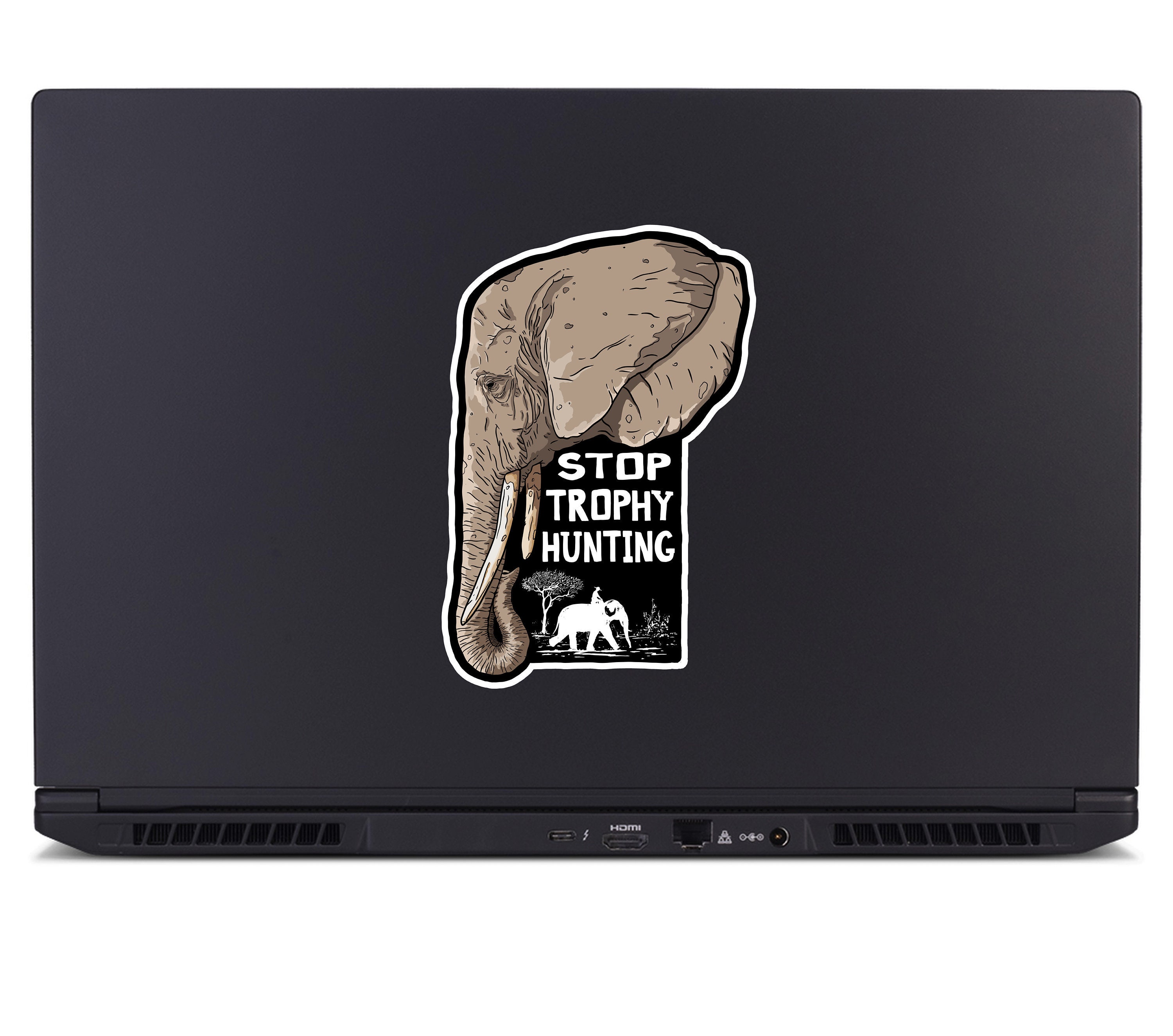 Stop Trophy Hunting Sticker Laptop Skins Hunting Activism - Etsy