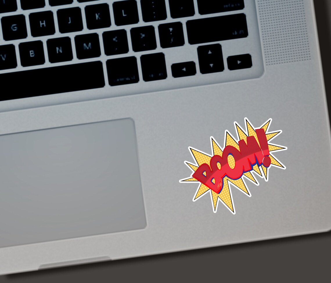 Boom Sticker Retro Font Sticker Stickers Laptop Laptop - Etsy UK