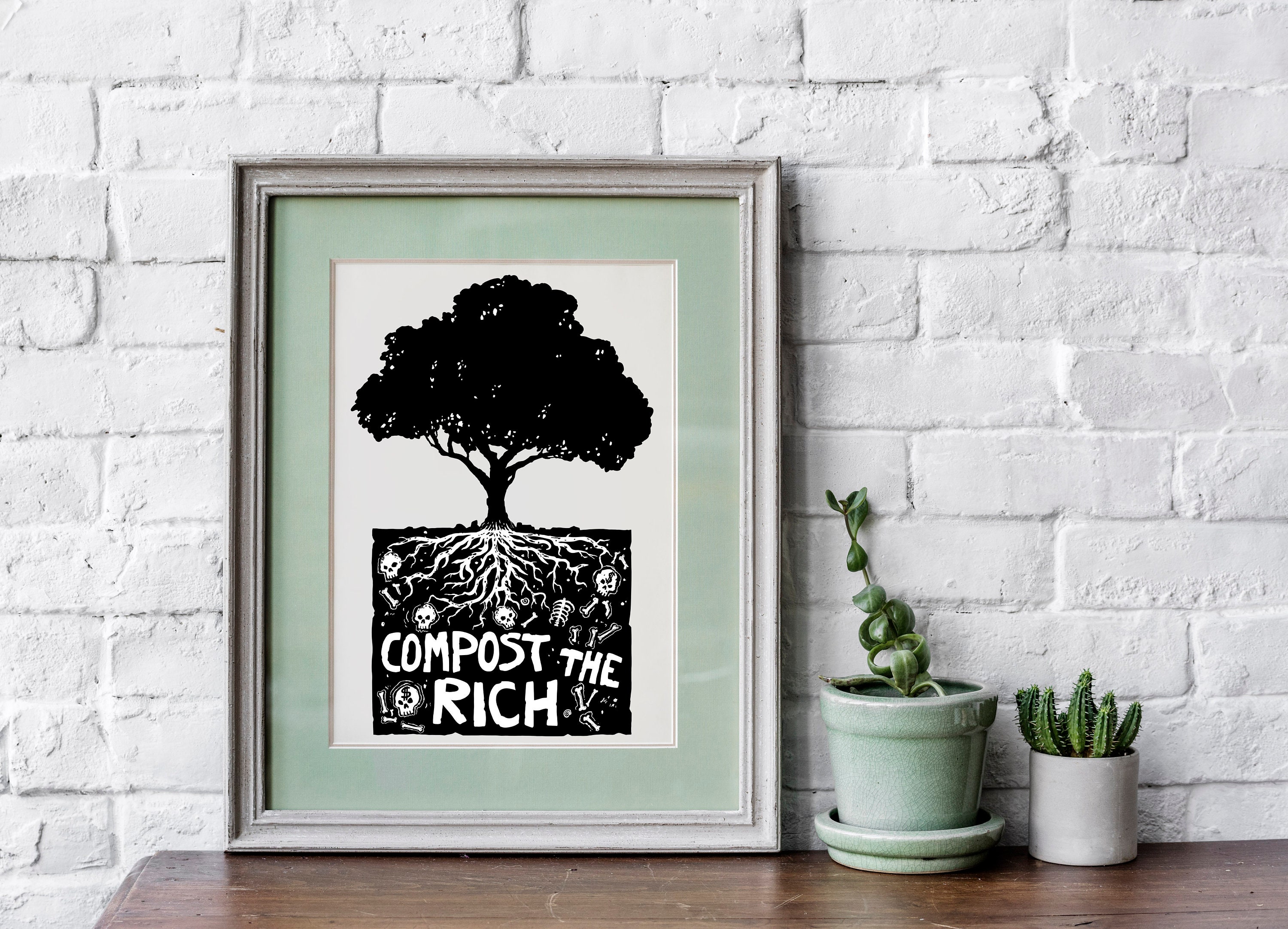 Compost the Rich Print Leftist Art Print Anticapitalism - Etsy