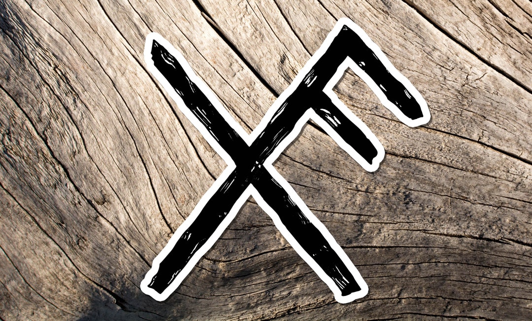 Good Luck Rune Sticker, Viking, Good Luck, Vinyl Sticker, Love, Decals ...