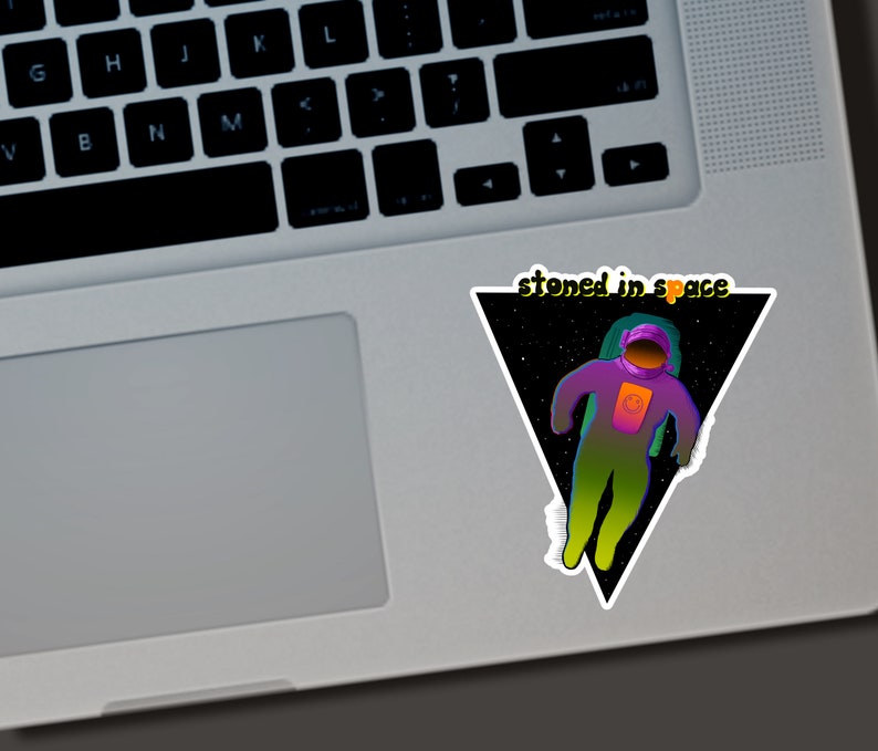 Stoned in Space Cannabis Weed Sticker Best Friend Gift Laptop | Etsy