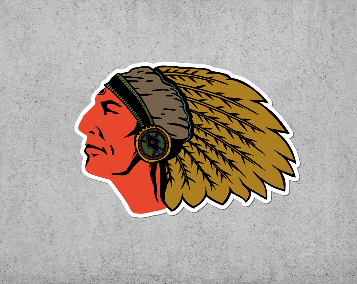 Indian Chief Sticker Indian Sticker Amerindian Laptop | Etsy