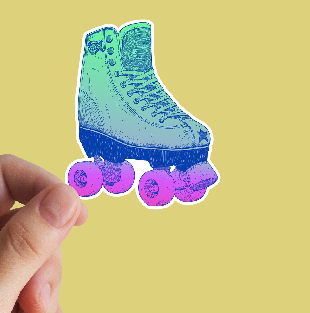 Roller Skate Sticker, Skate Sticker, Rollerskating Stickers, Skates ...