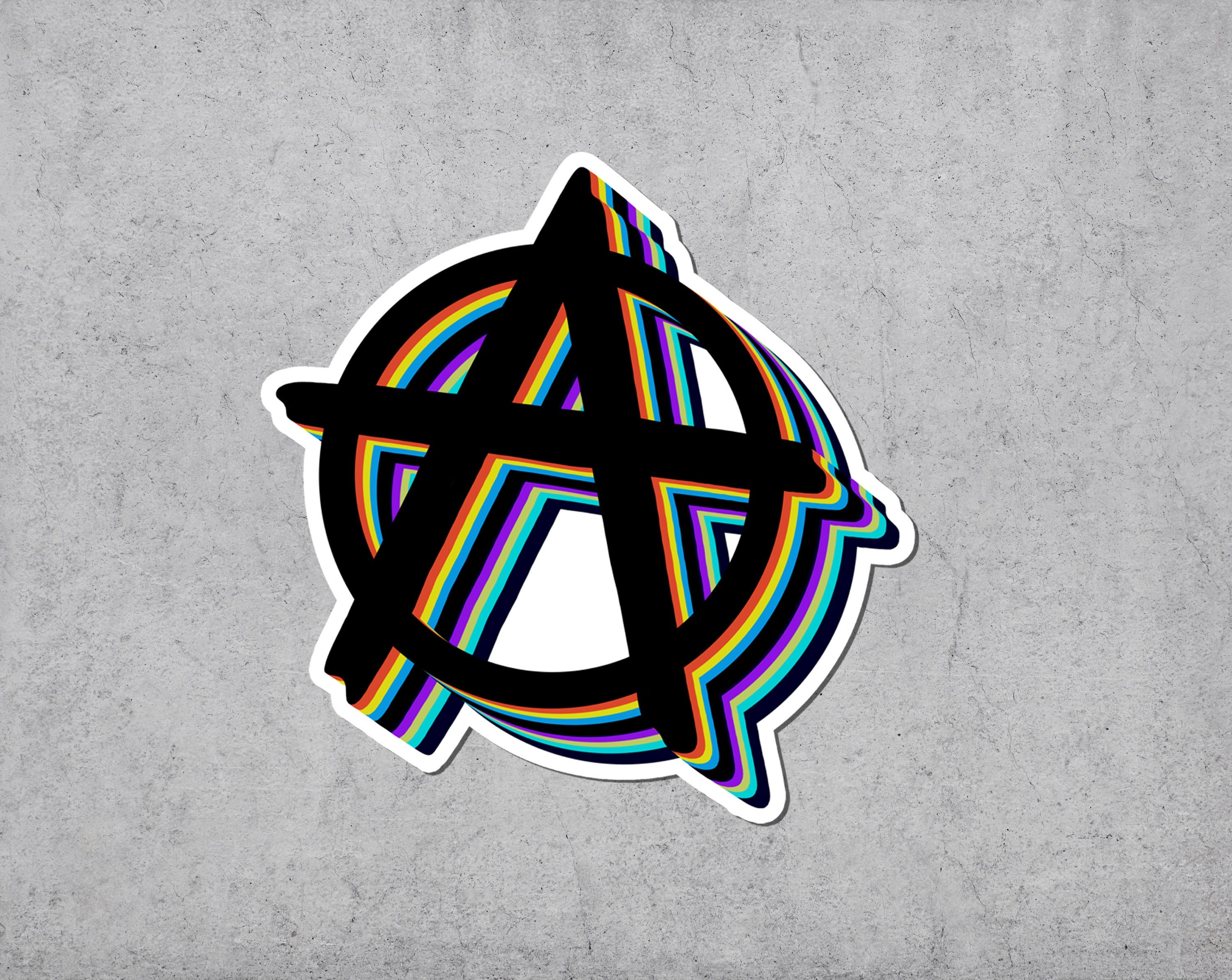 Anarchy Rainbow Sticker Anarchy Sticker Socialism Sticker | Etsy