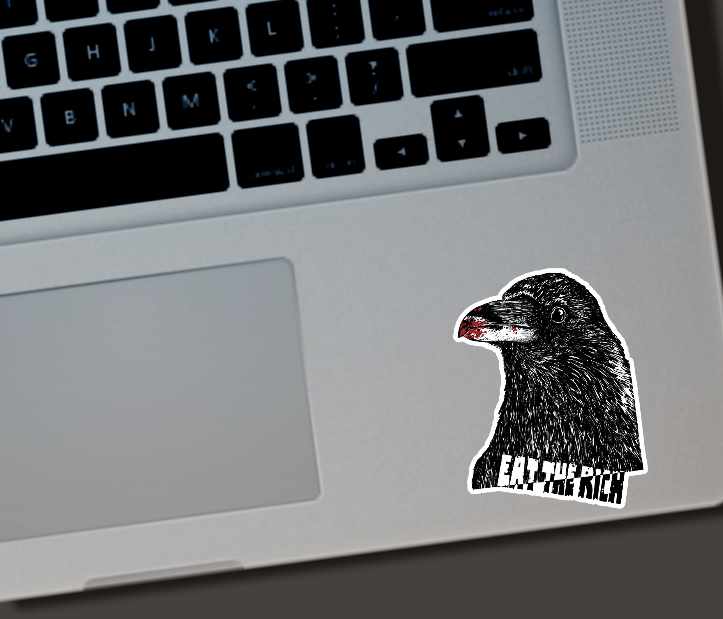 Eat the Rich Sticker Leftist Anarchy Raven Socialism Eat - Etsy