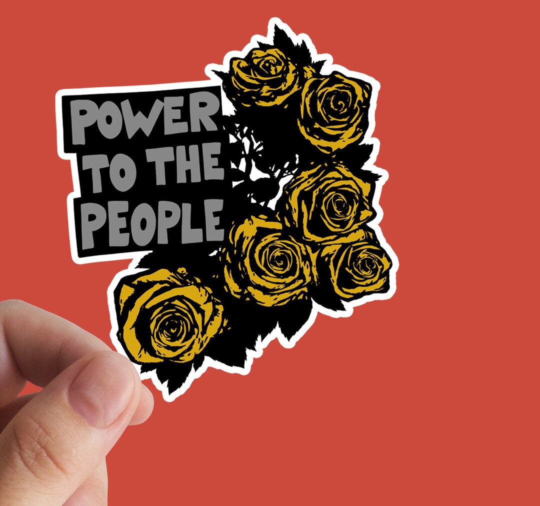 Power to the People Sticker, Leftist, Socialist Art - Etsy