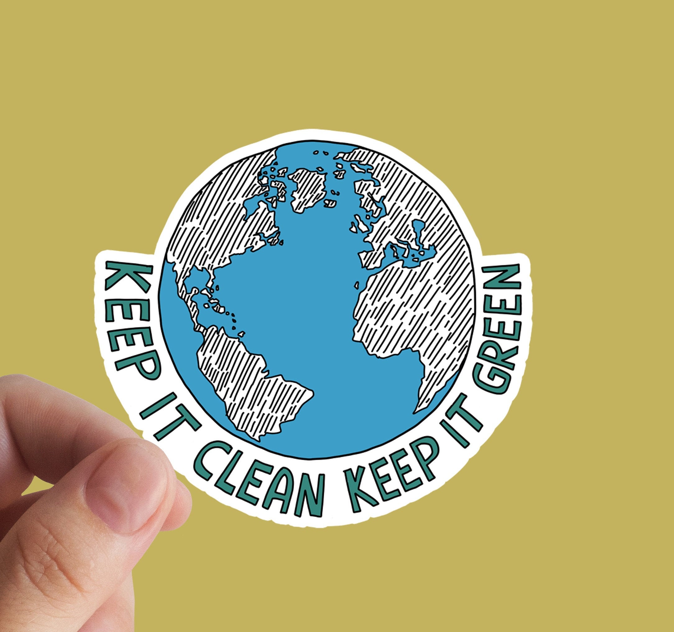 Erde Sticker Aktivist Rechte Vinyl Sticker Umwelt Planet | Etsy