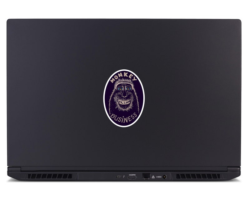 Monkey Business Sticker Monkey Animals Vinyl Decal Vinyl - Etsy