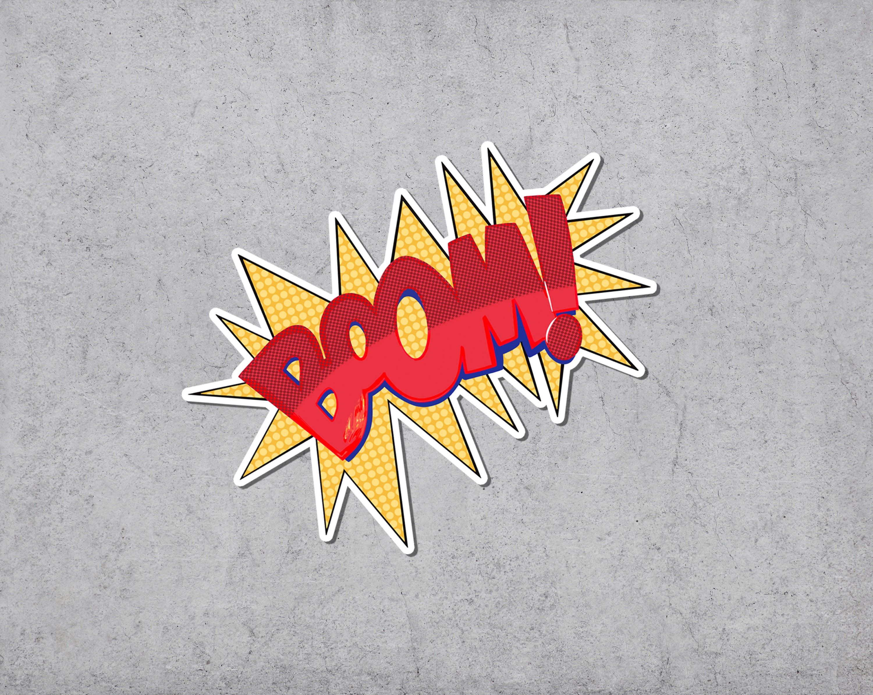 Boom Sticker Retro Font Sticker Stickers Laptop Laptop - Etsy UK