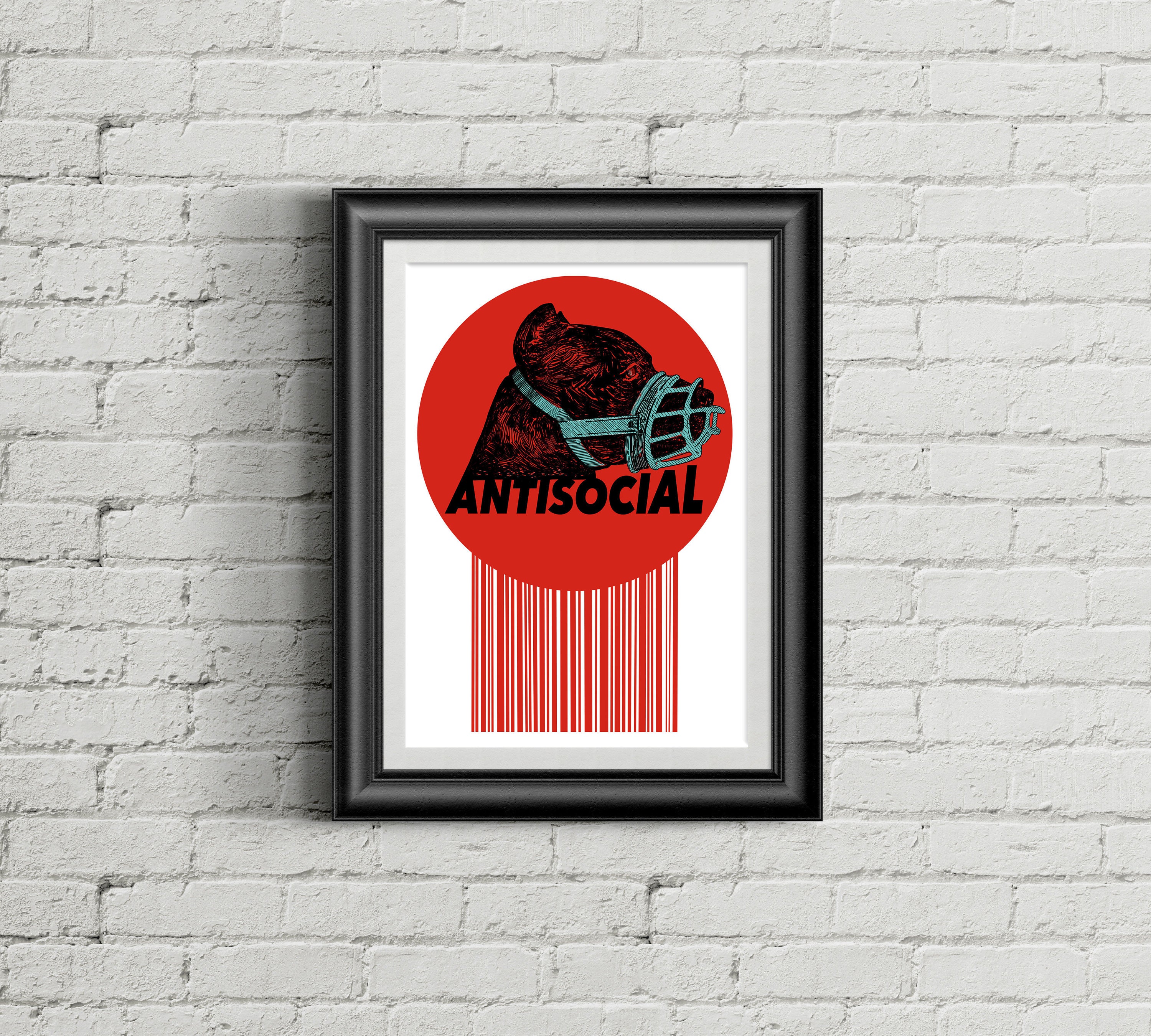 Antisocial Art Print Socialism Resist Leftist Communism | Etsy