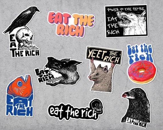 Eat the Rich Sticker Pack Coupon Bundle Socialist Leftist - Etsy