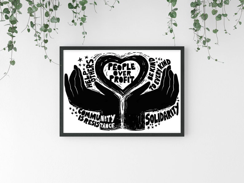 Activism Print, Art Print, Leftist, Anti Capitalism, Socialist ...