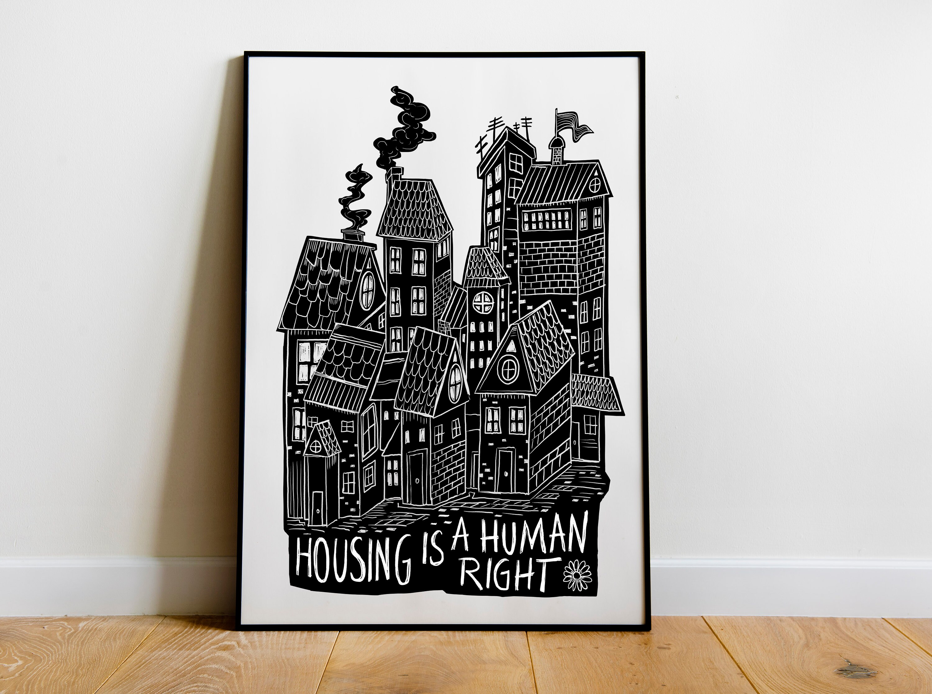 Housing is A Human Right Print Socialist Rights Equality | Etsy