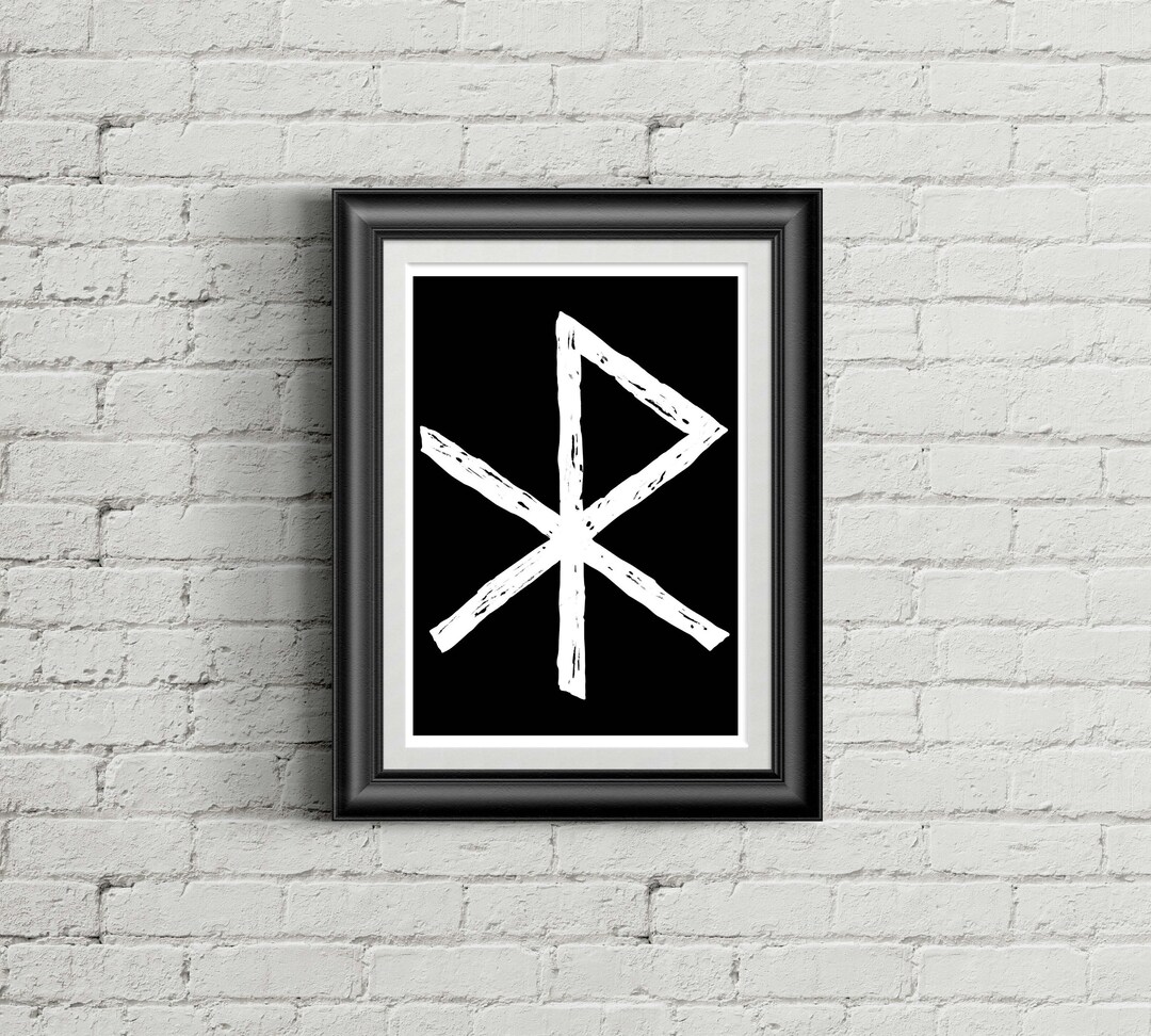 Love Rune Poster, Viking, Print, Friendship, Rune Poster, Elder Futhark ...