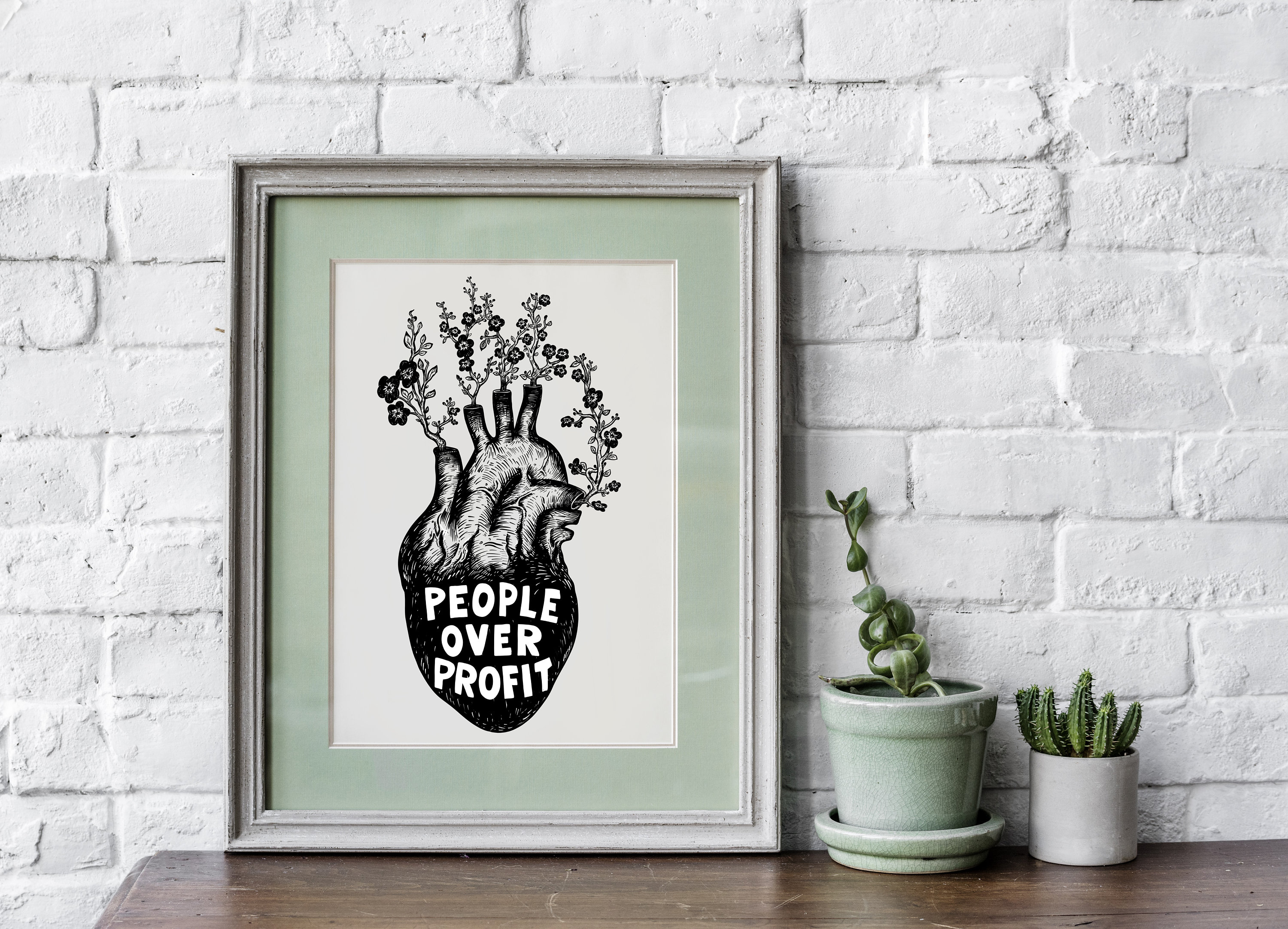 People Over Profit Print Leftist Art Print Anticapitalism - Etsy