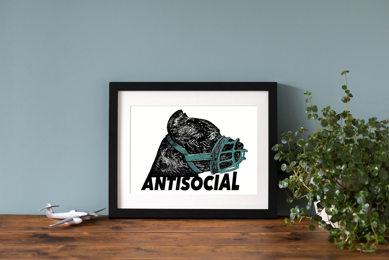 Antisocial Print Socialist Resist Leftist Wall Art | Etsy