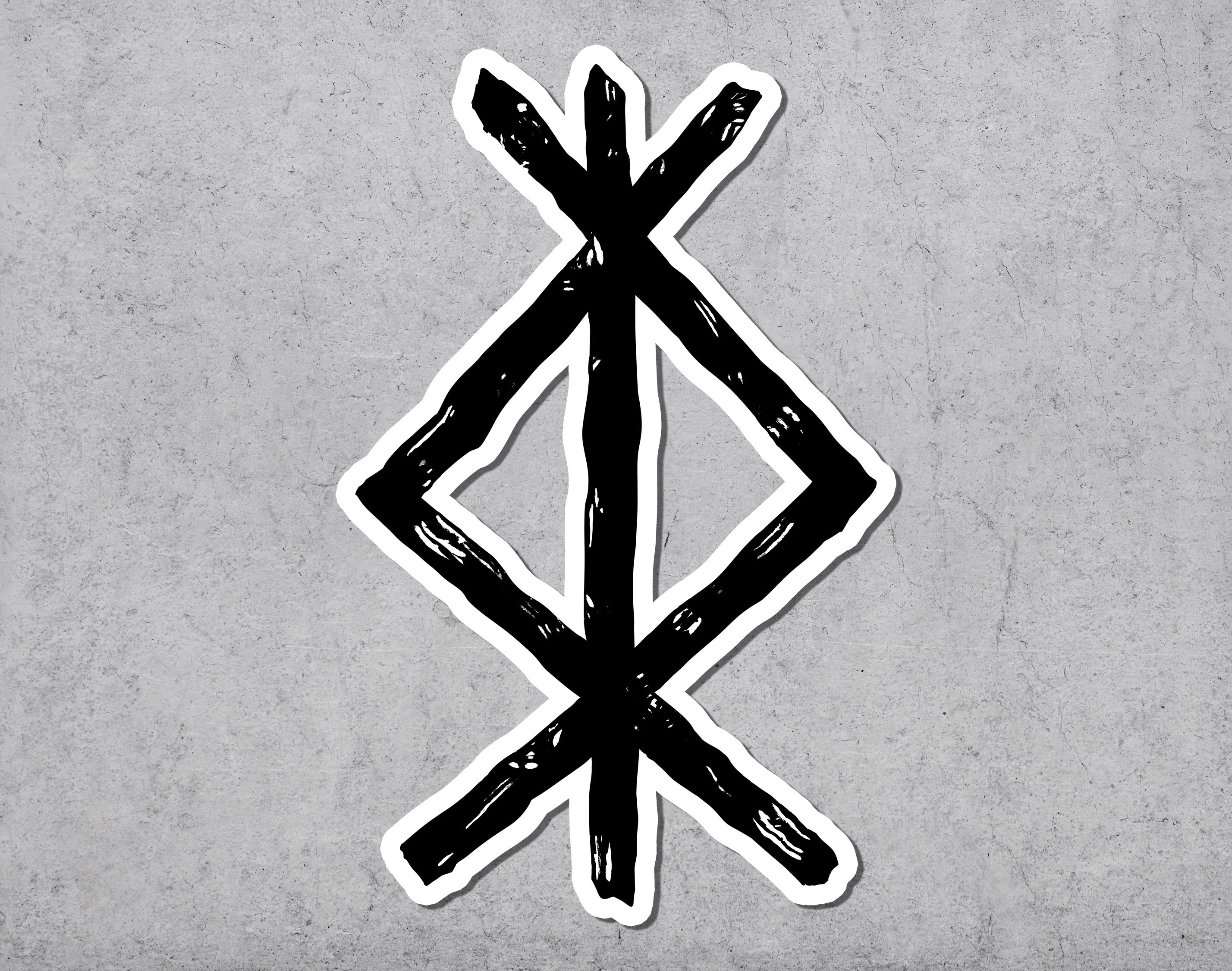 Protection Rune Sticker Viking Rune Good Vibes Vinyl - Etsy