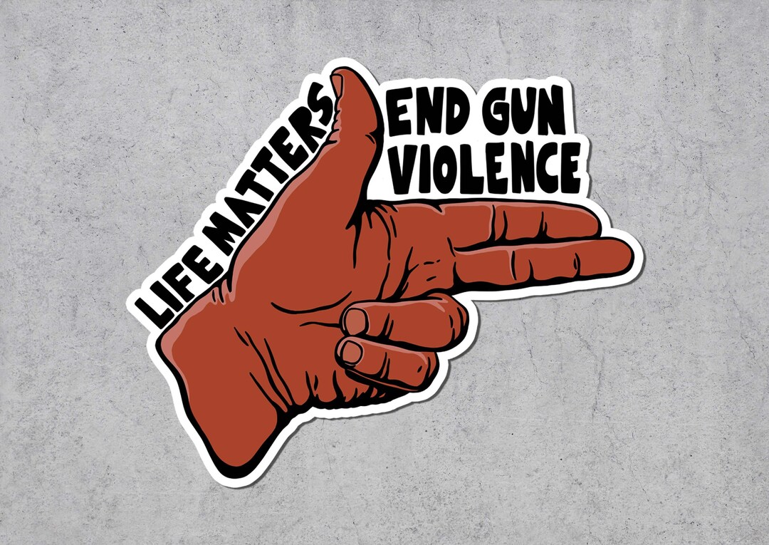 End Gun Violence Sticker, Stop War, Anticapitalism, Leftist, Marxism ...