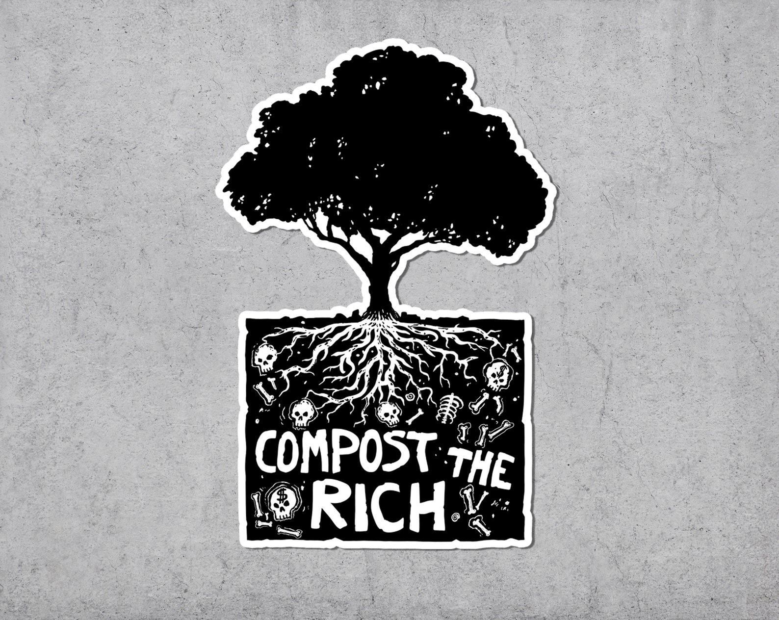 Compost the Rich Sticker, Anarchy, Socialism, Eat the Rich, Socialist ...