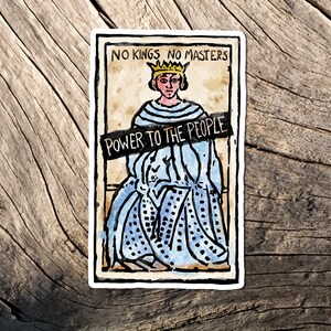No Kings No Masters Sticker, Socialism, Vinyl Stickers, Solidarity ...