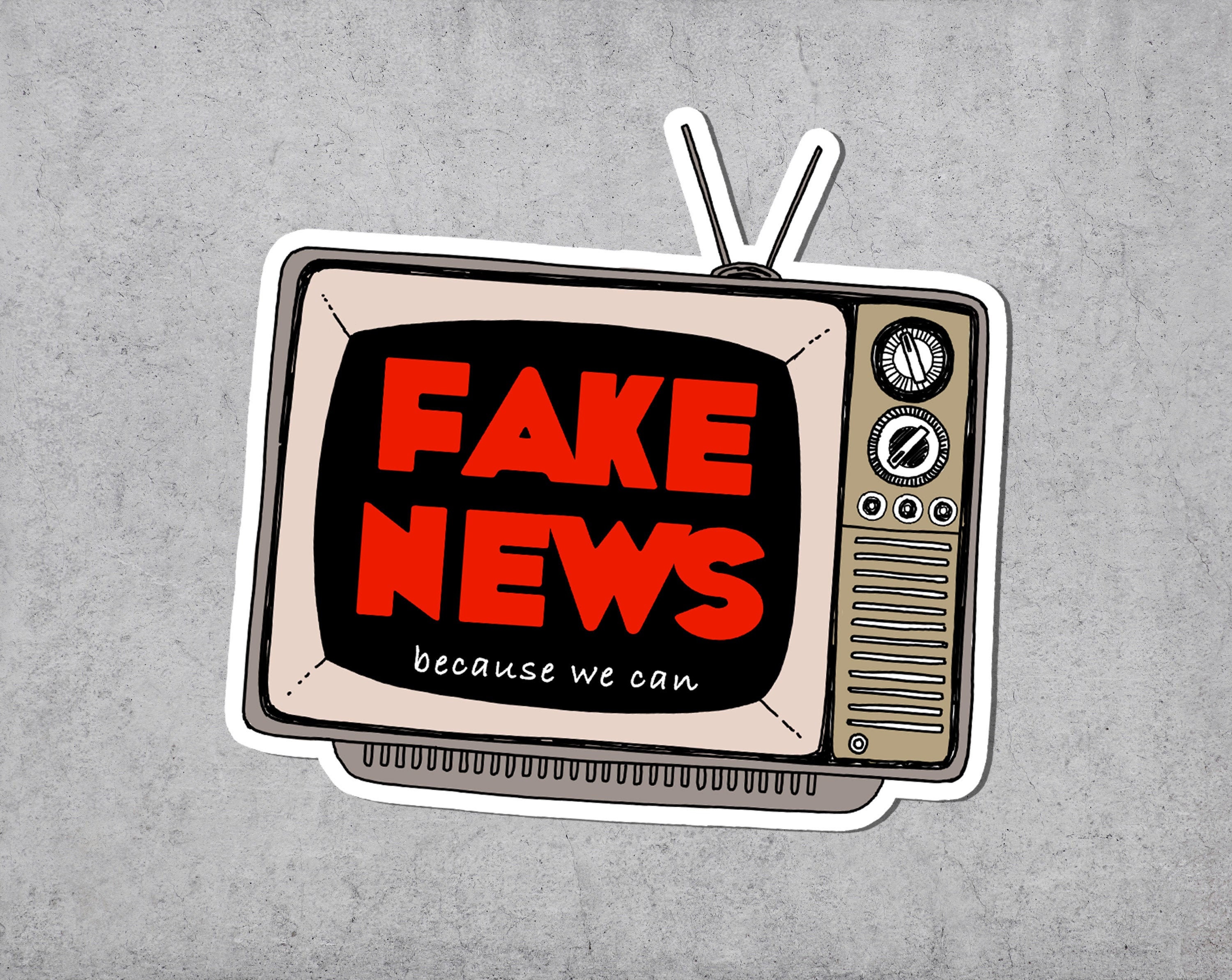 Fake News Sticker Fake Media Vinyl Decal Anti Capitalist | Etsy