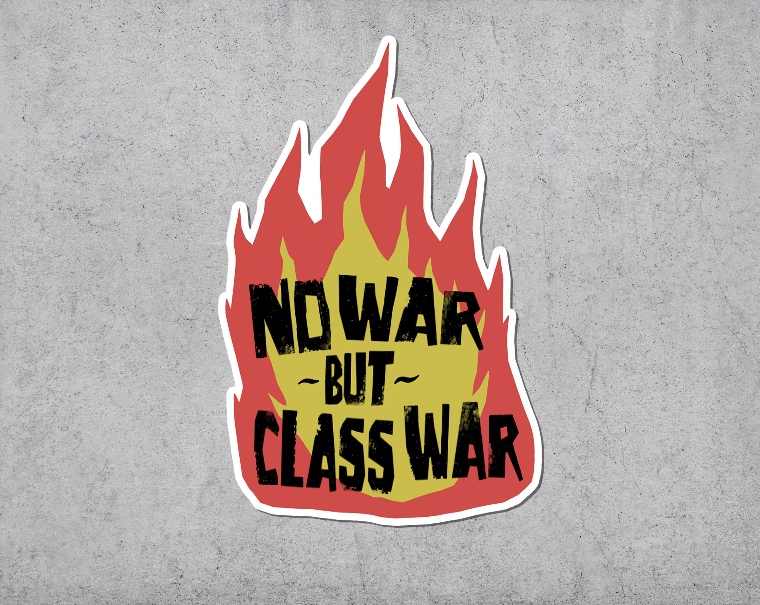 No War but Class War Sticker Anticapitalism Socialist Vinyl - Etsy