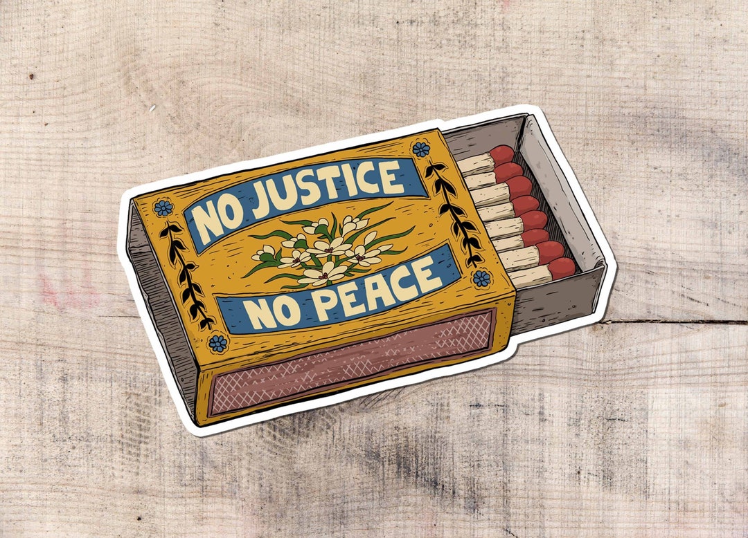 No Justice No Peace Sticker, Blm, Anarchy, Socialism, Socialist, Anti ...