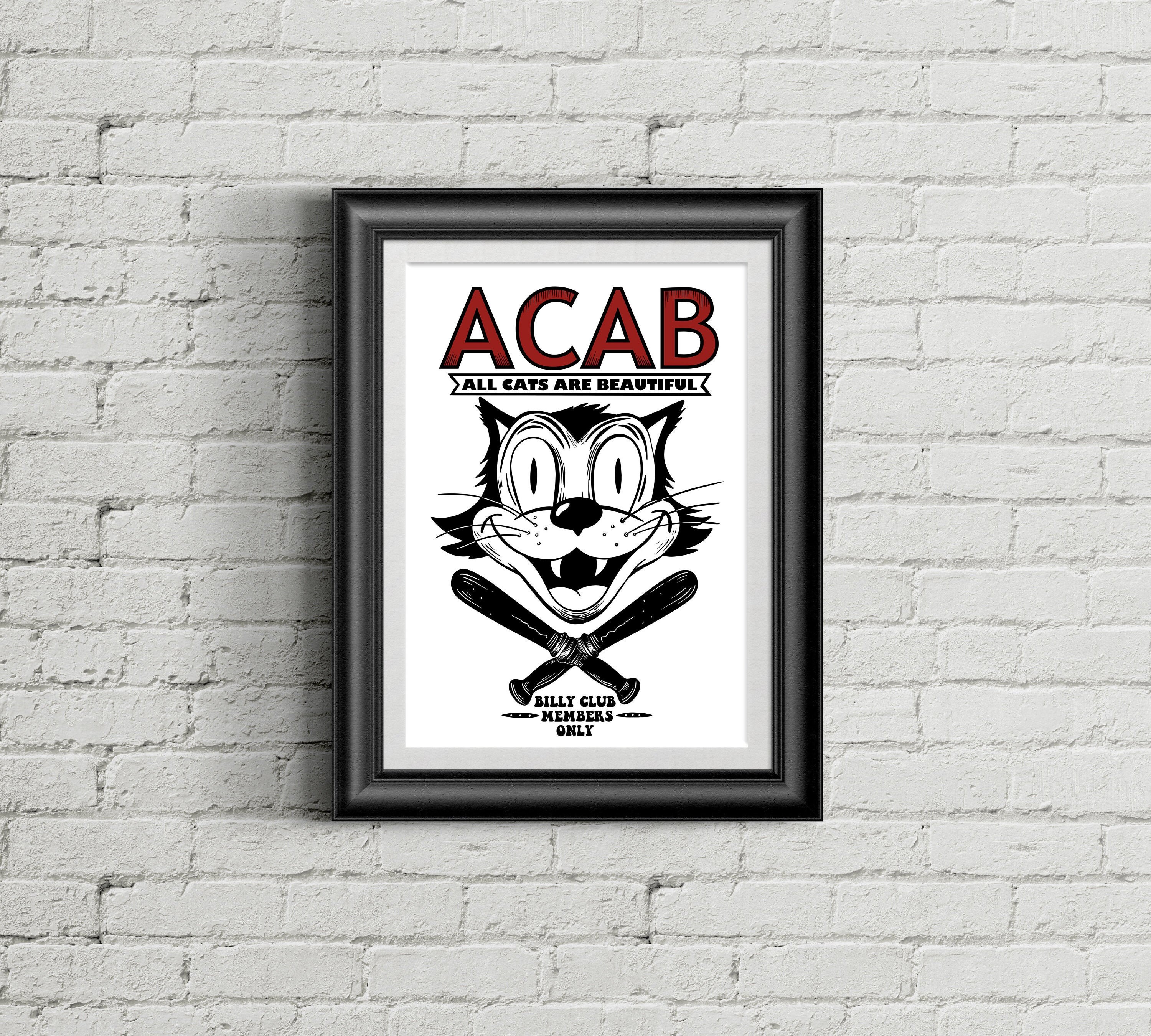 ACAB Print Defund The Police Art Print AntiCapitalism | Etsy