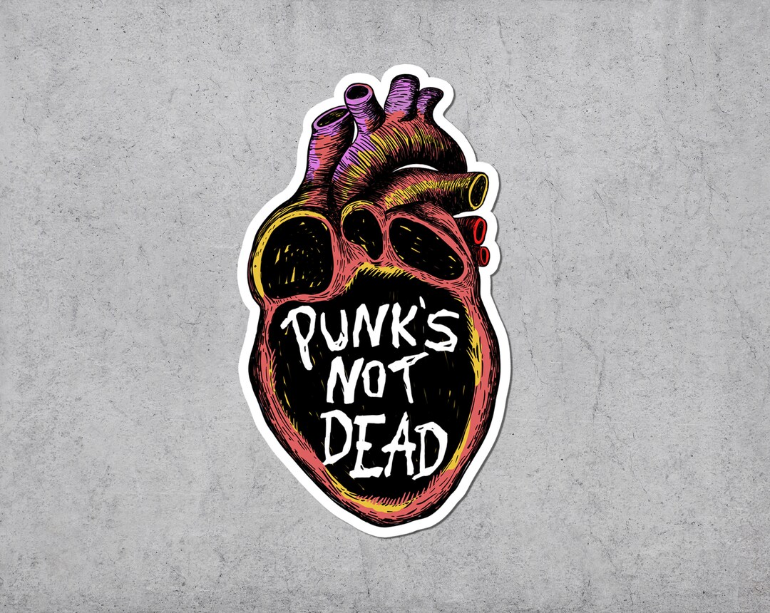 Punks Not Dead Sticker Anarchy Punk Anarchist - Etsy