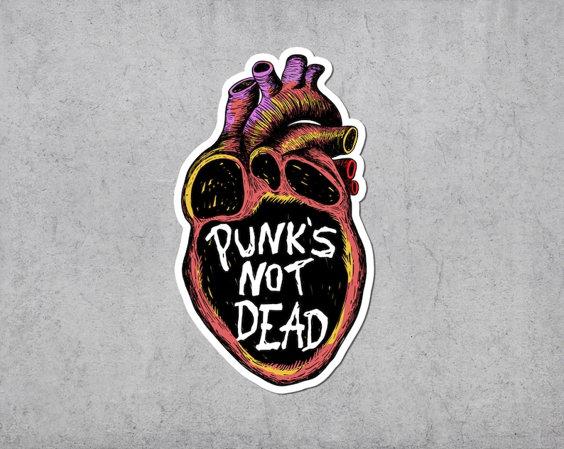 Punks Not Dead Sticker, Anarchy, Punk, Anarchist, Anticapitalism ...