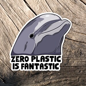 Zero Plastic Sticker, Activist, Vinyl Sticker, Vegetarian, Stickers ...
