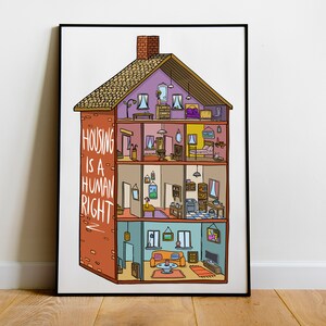 Housing is A Human Right Print, Equality Poster - Etsy UK