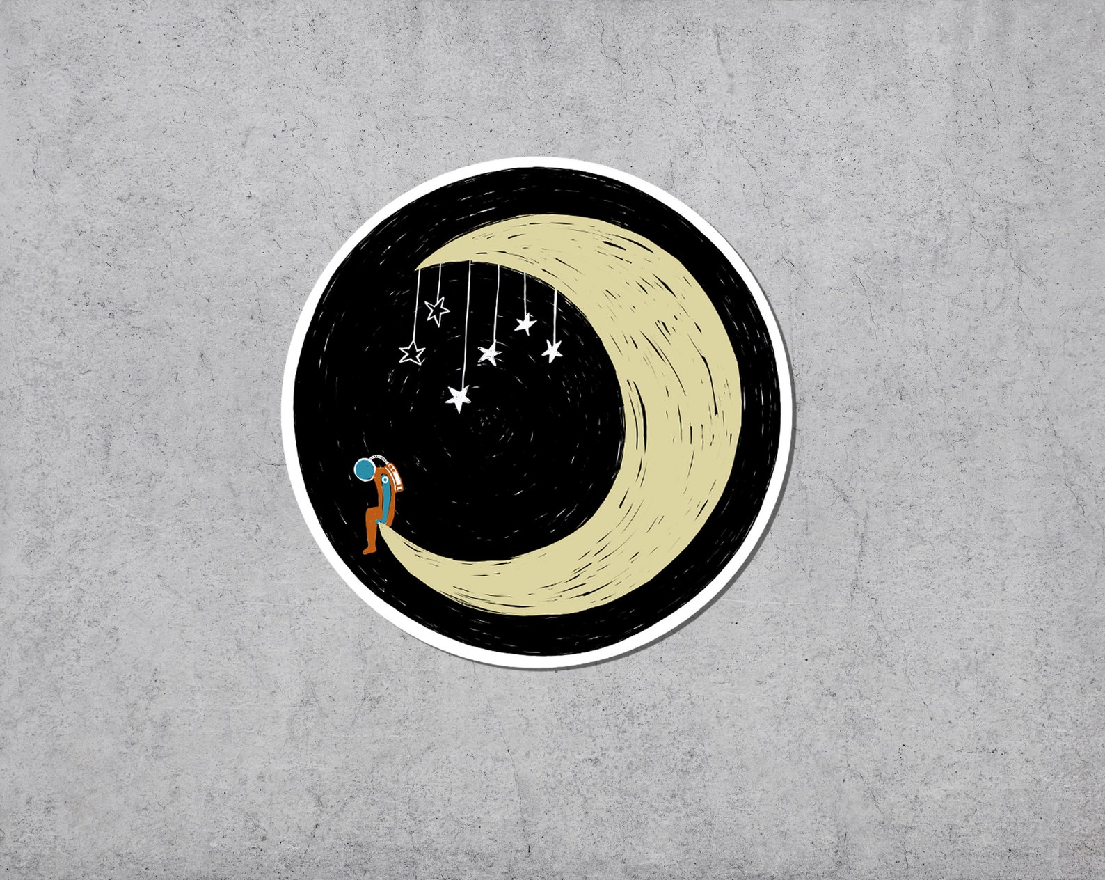 Moon and Stars Laptop Stickers Sci Fi Decal Space Vinyl - Etsy