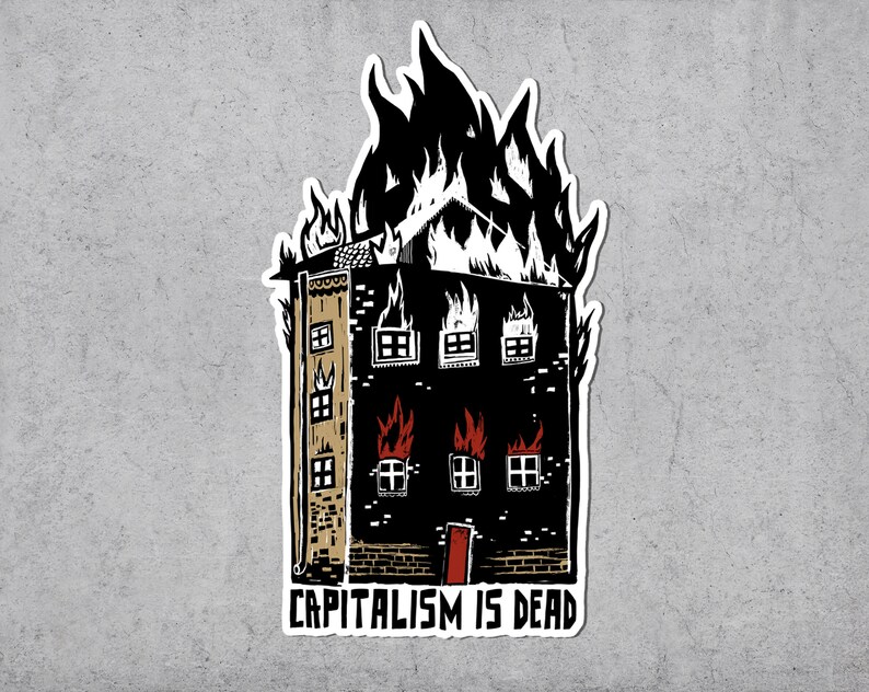 Capitalism is Dead Sticker Socialism Vinyl Stickers | Etsy