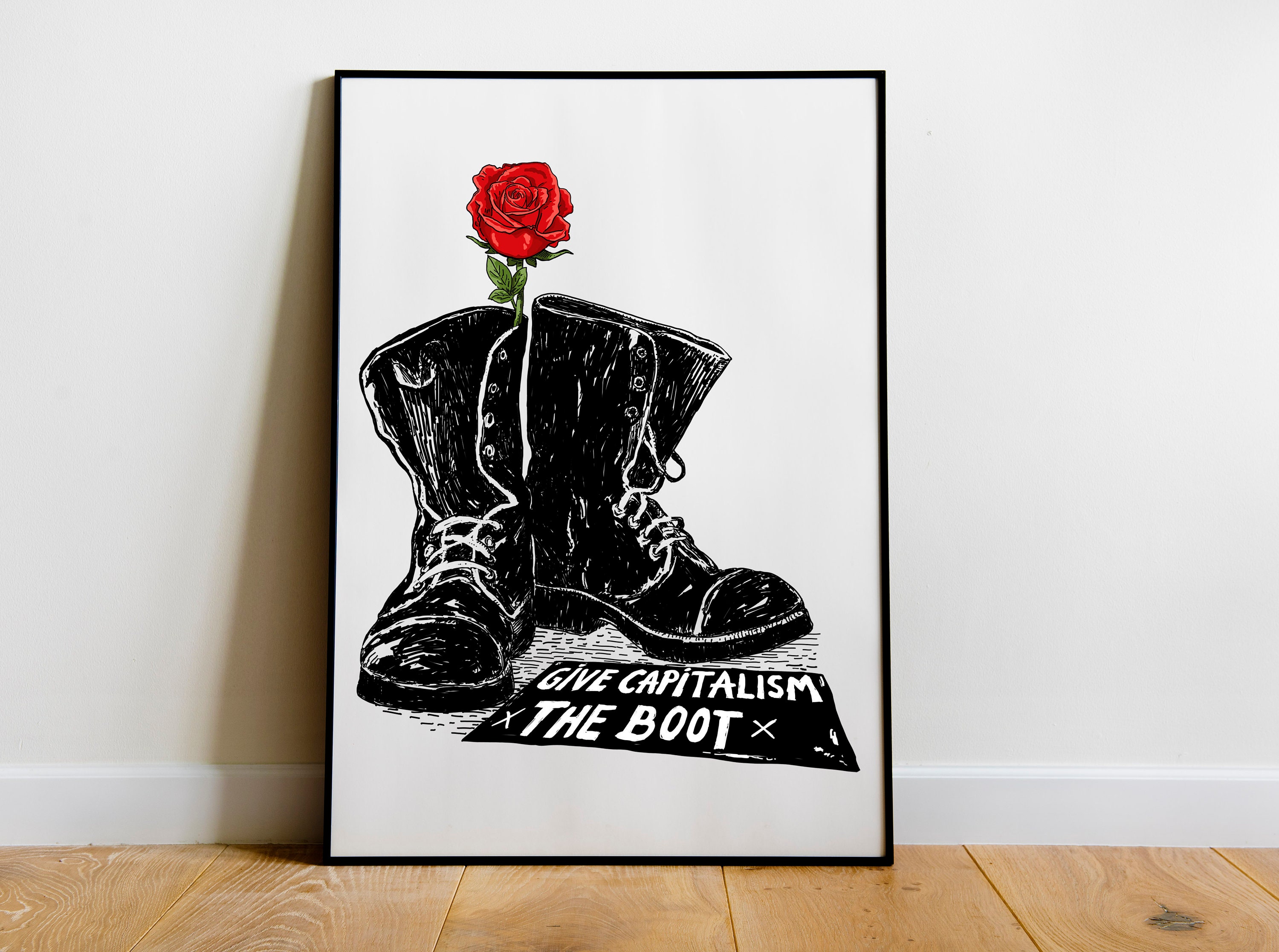 The Boot Print Communism Resist Communist Anarchy Art - Etsy UK