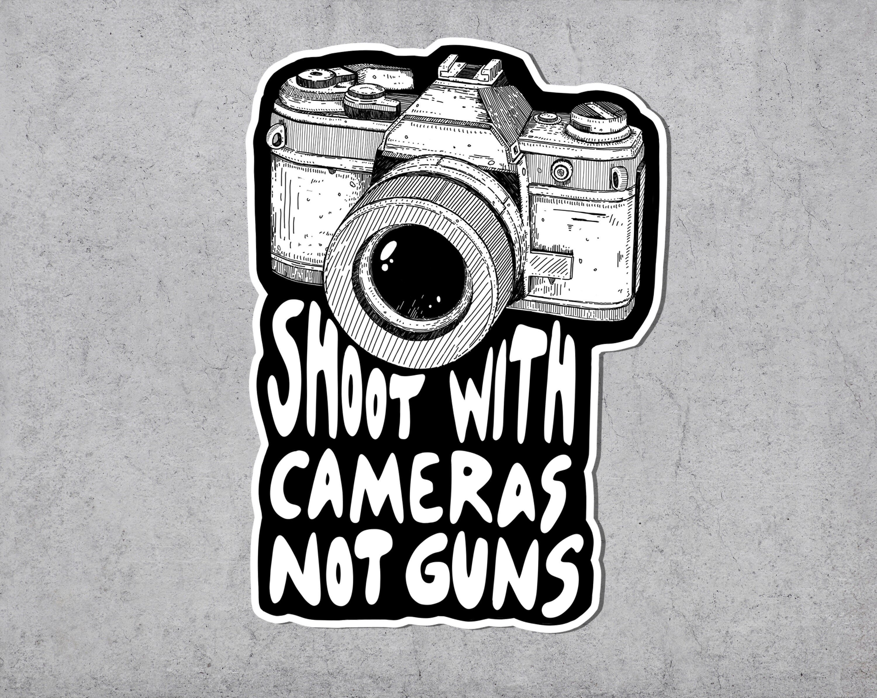Shoot With Cameras Sticker No Guns Guns Protest Vinyl | Etsy