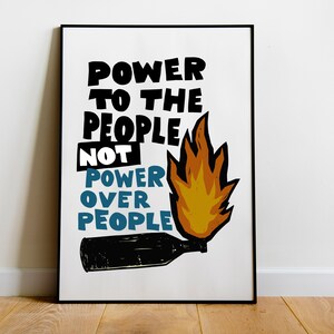 Power to the People Print, Leftist, Resist, Anarchist, Poster ...