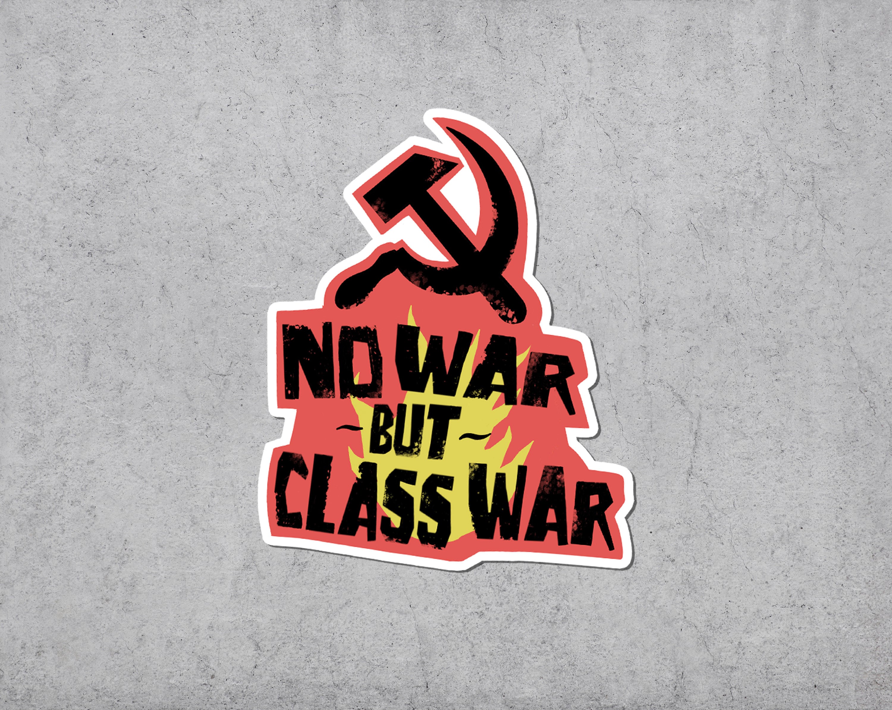 No War but Class War Sticker Anticapitalism Vinyl Stickers - Etsy