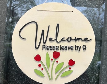 Welcome to Our Home, Just Kidding Please Leave, Door Hanger, Welcome ...