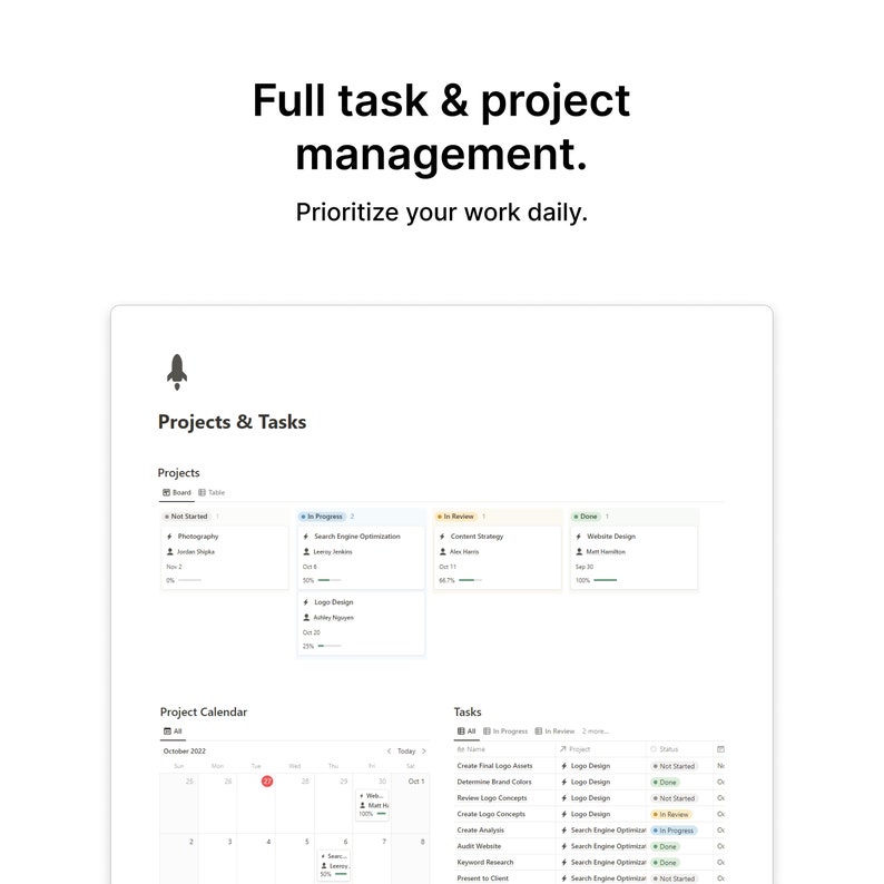 Notion Freelancer Kit, All-in-one Notion Template for Business, Project ...