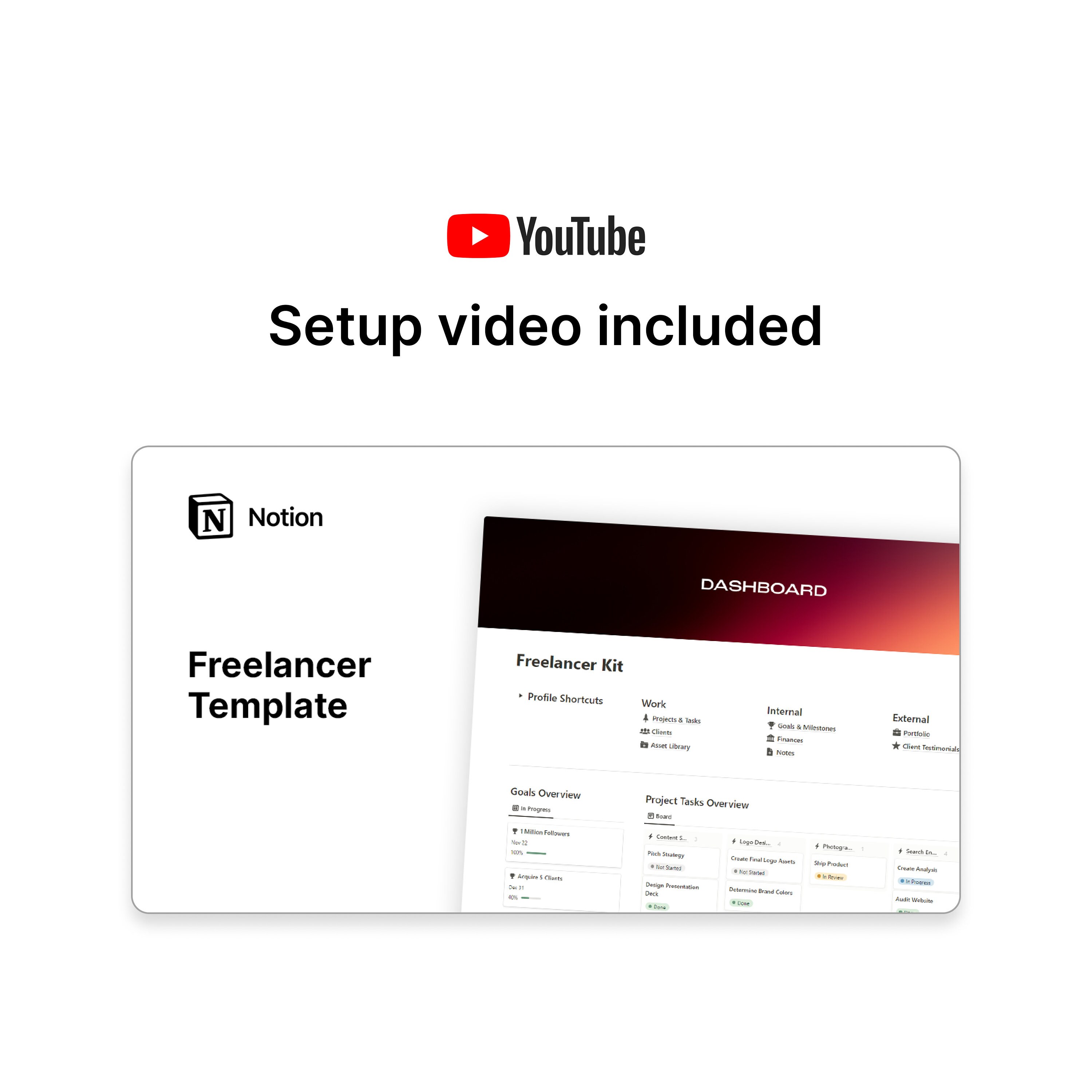 Notion Freelancer Kit, All-in-one Notion Template for Business, Project Management, CRM Client ...