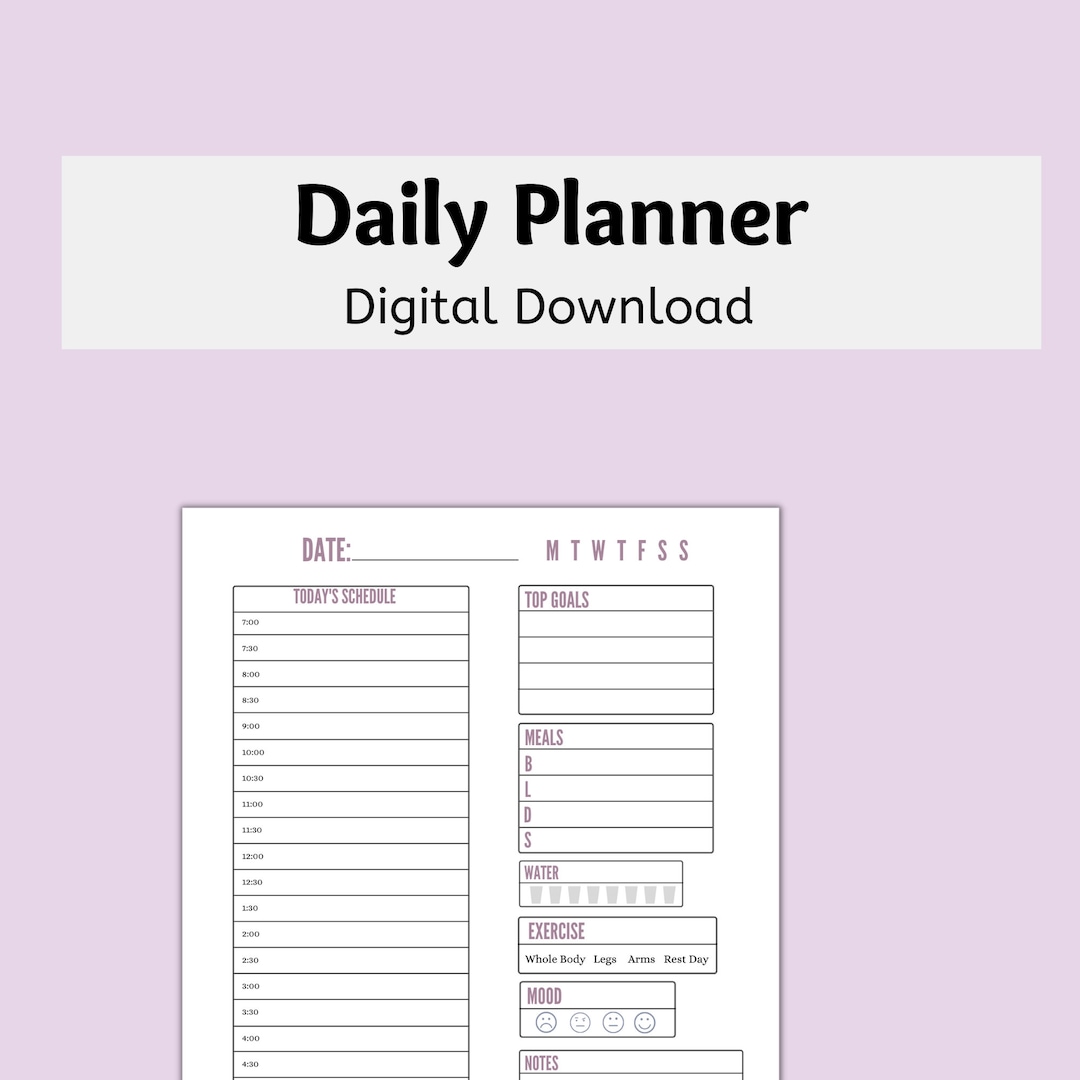 Daily Planner Printable | Printable to Do List | Planner Printable ...