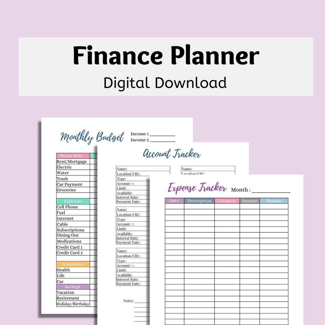 Finance Planner | Budget Planner | Printable Budget Planner | Budget ...