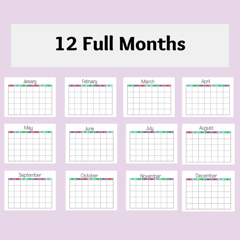 Printable Monthly Calendar | Undated Monthly Calendar | Blank Printable ...