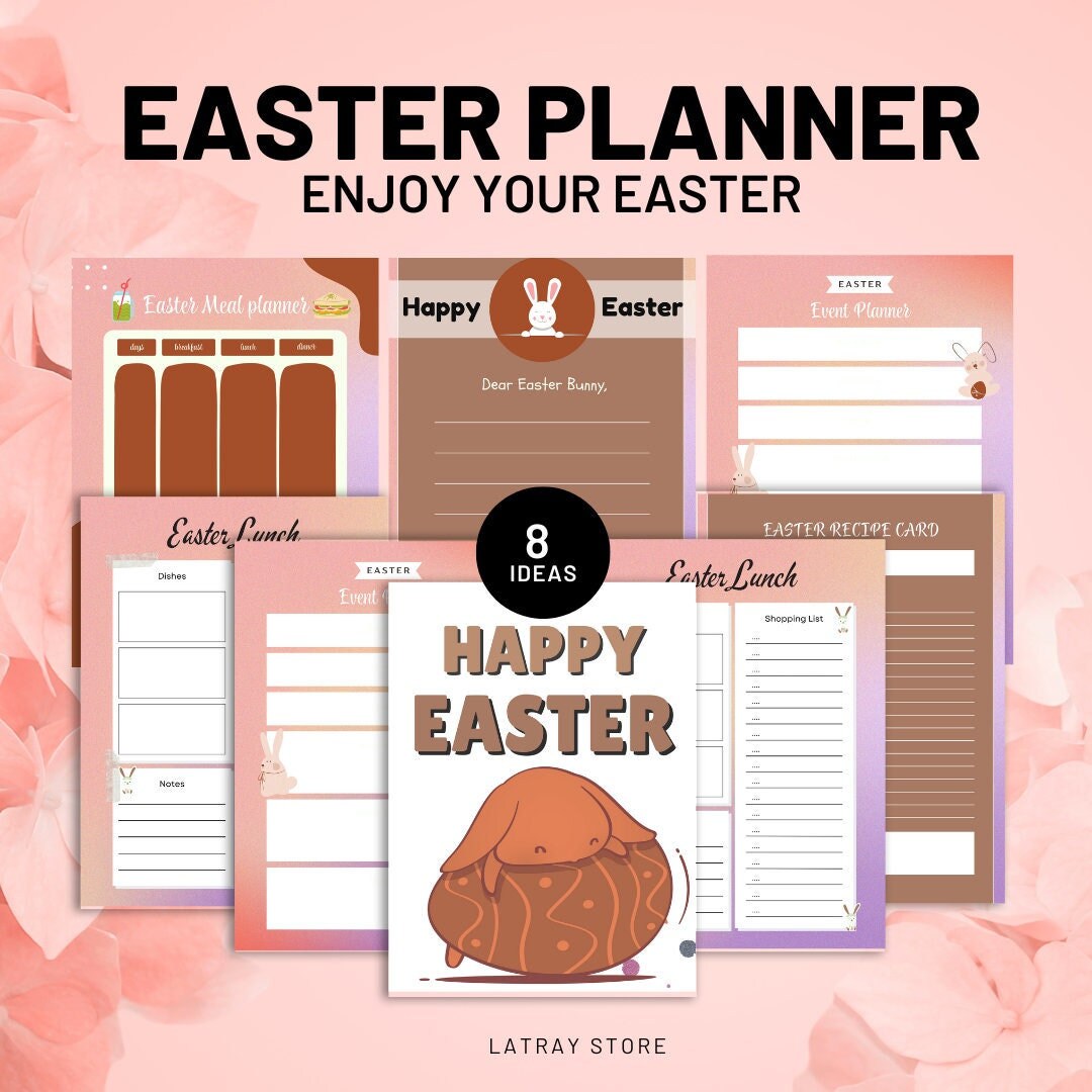 Easter Gifts,spring Printable,holiday Printable,happy Planner Insert ...