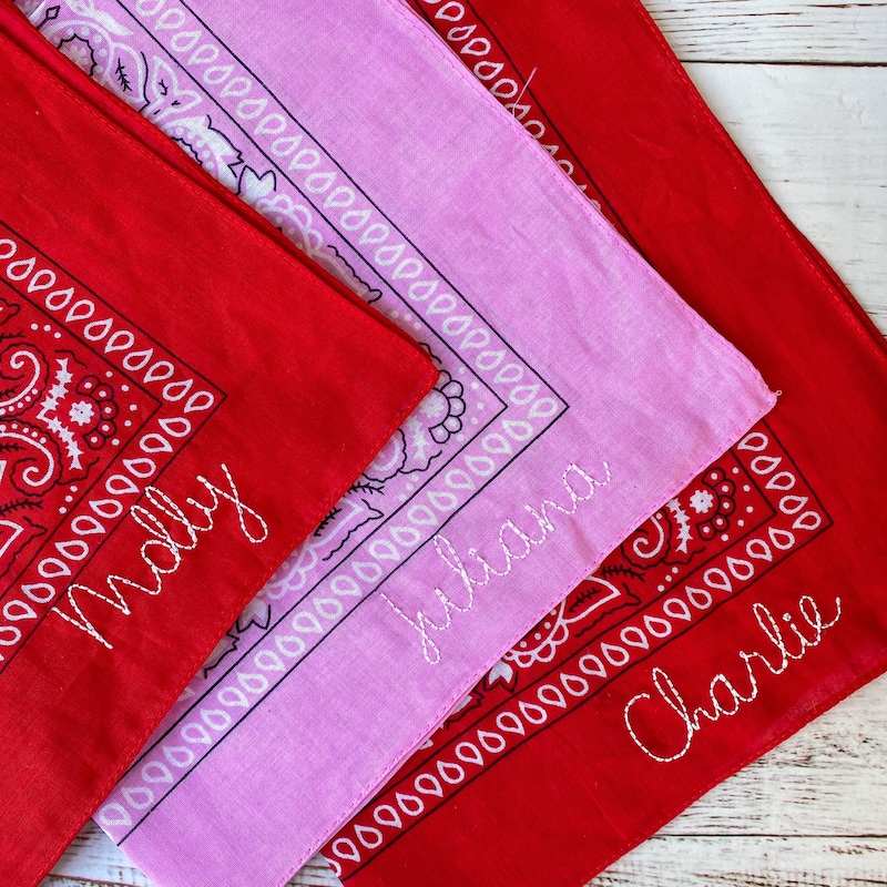 Monogrammed Bandana - Etsy