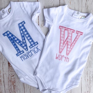 MORE COLORS, Monogrammed Name Shirt for Babies and Toddlers, Boy ...